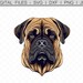 Bullmastiff Dog Head Logo, Bullmastiff Svg, Dog Head Vector Clipart ...