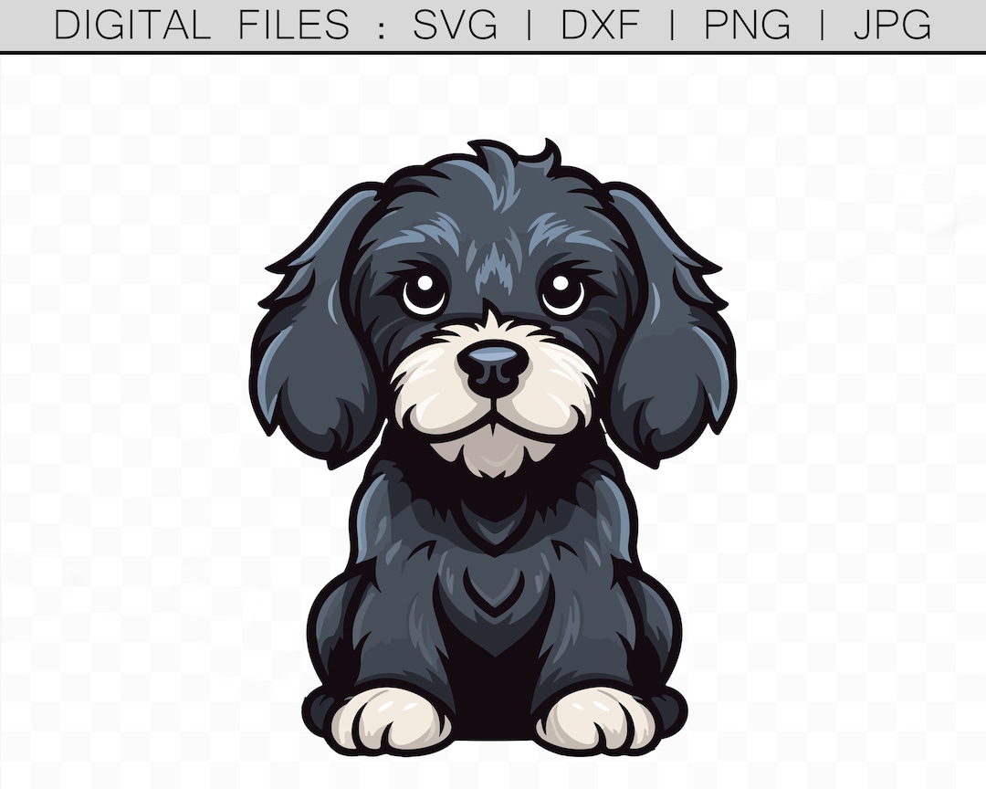 Black Cockapoo Puppy, Card Making Clipart, Printable Cockapoo Gifts ...