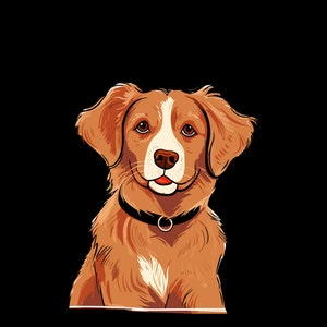 Nova Scotia Duck Tolling Retriever SVG Cartoon Clipart Vector ...