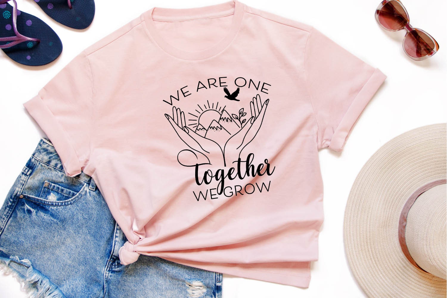 We Are One Together We Grow Sticker Design World Peace - Etsy