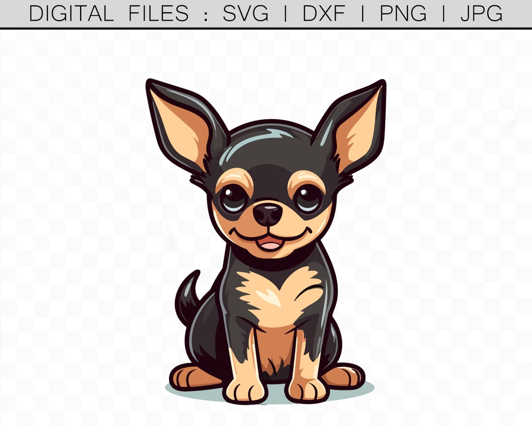 Chihuahua Dog Clipart, Cute Dog Breed Happy Face Puppy Animal Pet ...