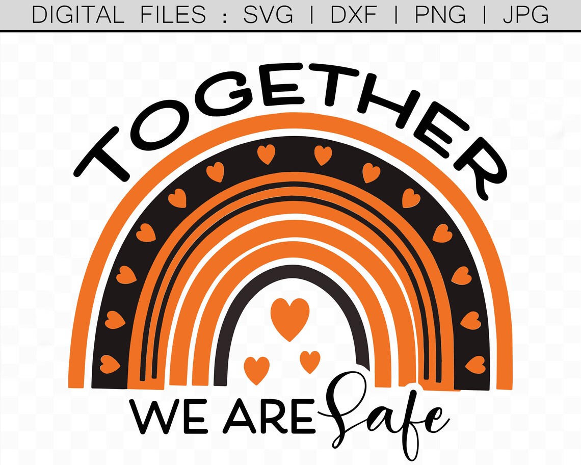 Harmony Day Svg Together We Are Safe Orange Black Tshirt | Etsy