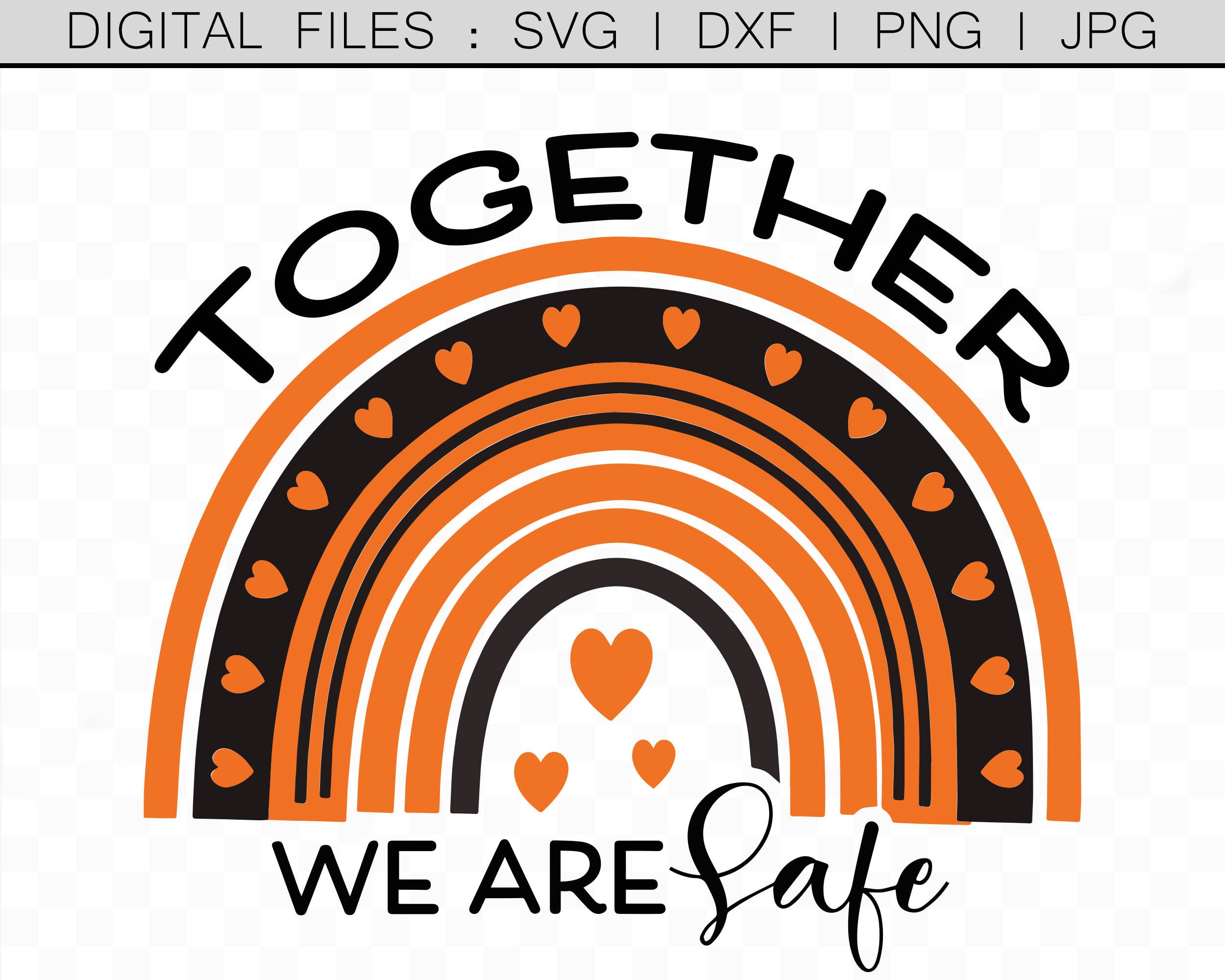 Harmony Day Svg, Together We Are Safe, Orange Black Tshirt Design ...