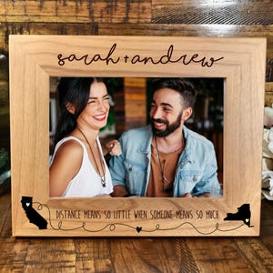 Personalized Long Distance Relationship Picture Frame, Long Distance ...
