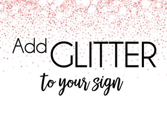 Custom Glitter Sign | Etsy