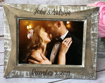 Engraved wood frame | Etsy