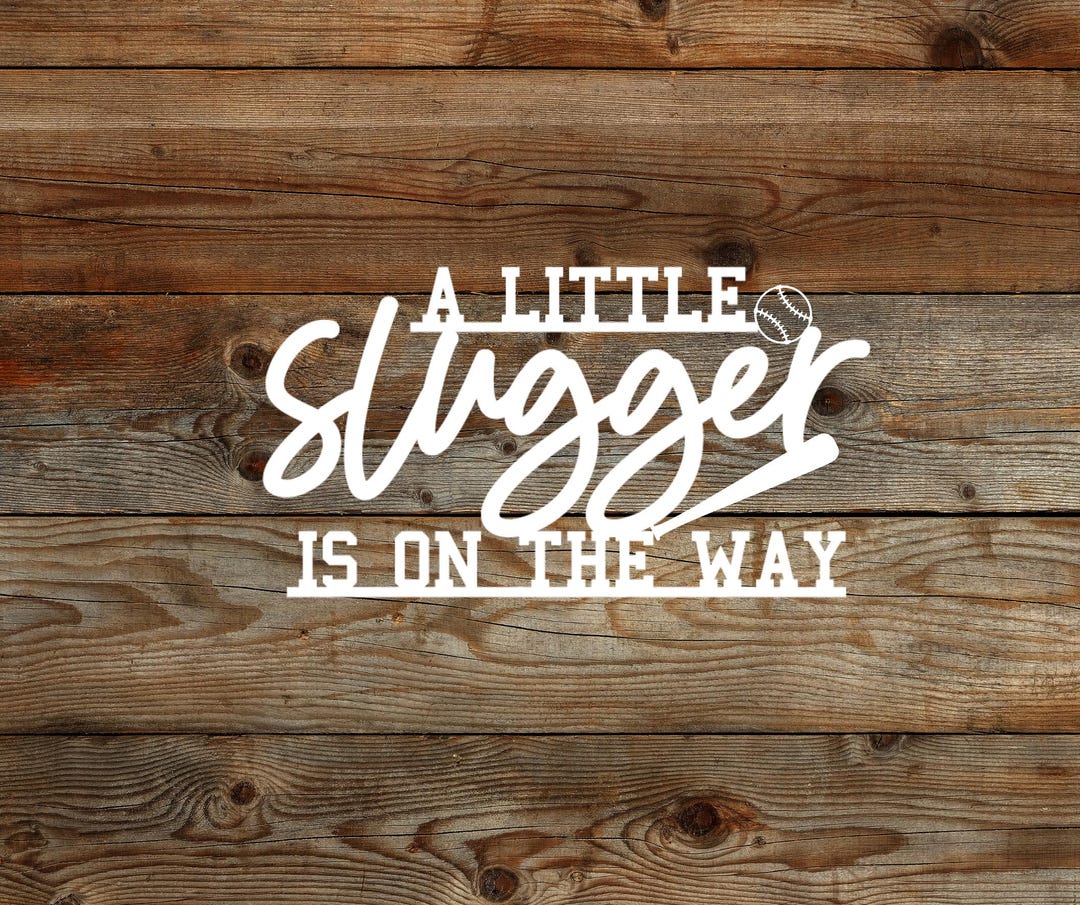 A Little Slugger is on the Way Sign, Custom Baby Boy Shower Sign ...