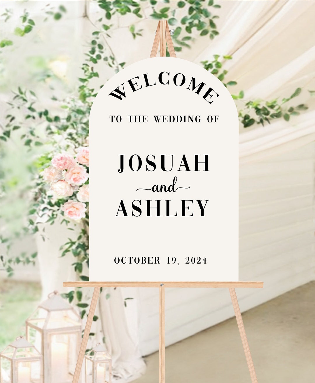 Modern Wedding Welcome Arch Sign, Wedding Welcome Sign, Acrylic Arch ...