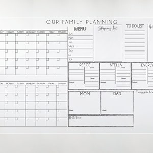 Custom Acrylic Family Planning Calendar: Wall Mounted Dry Erase Board ...