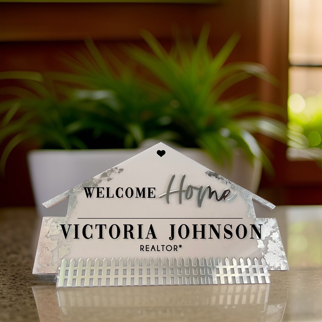 Welcome Home Closing Sign Acrylic Real Estate House Closing Sign With ...