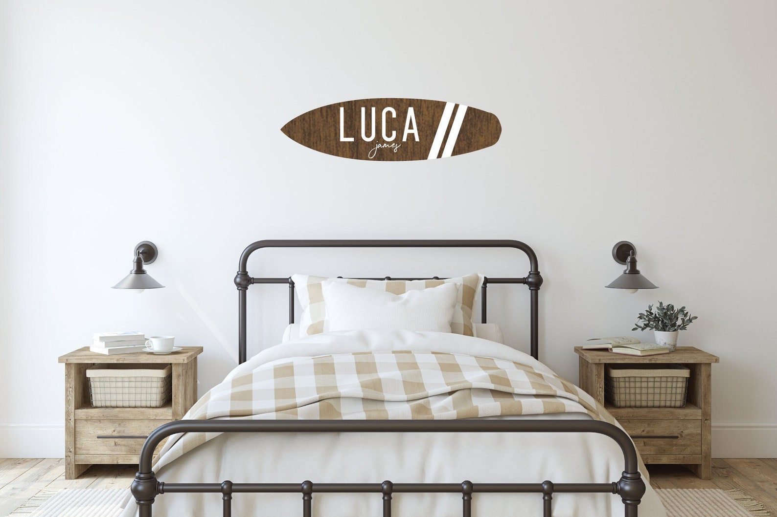 Wooden Surfboard Name Sign Personalized Surfboard Printed - Etsy