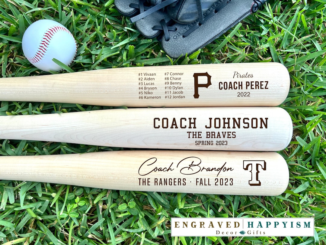 Personalized Engraved Baseball Bat: Coach Gift, Full Size - Etsy