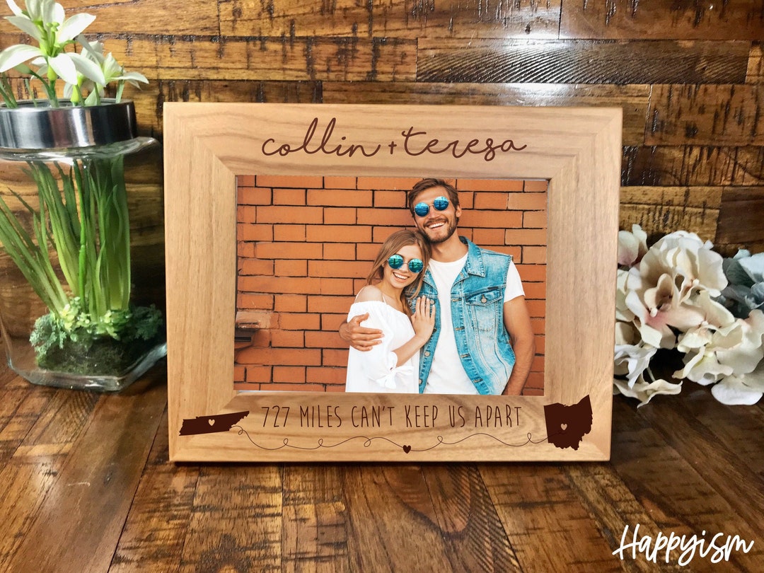Personalized Long Distance Relationship Picture Frame, Long Distance ...