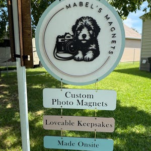 Custom Market Logo Sign | 12" or 16" Birch Wood | Optional Bracket ...
