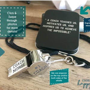 Engraved Whistle: Personalized Coach Gift With Gift Box - Etsy