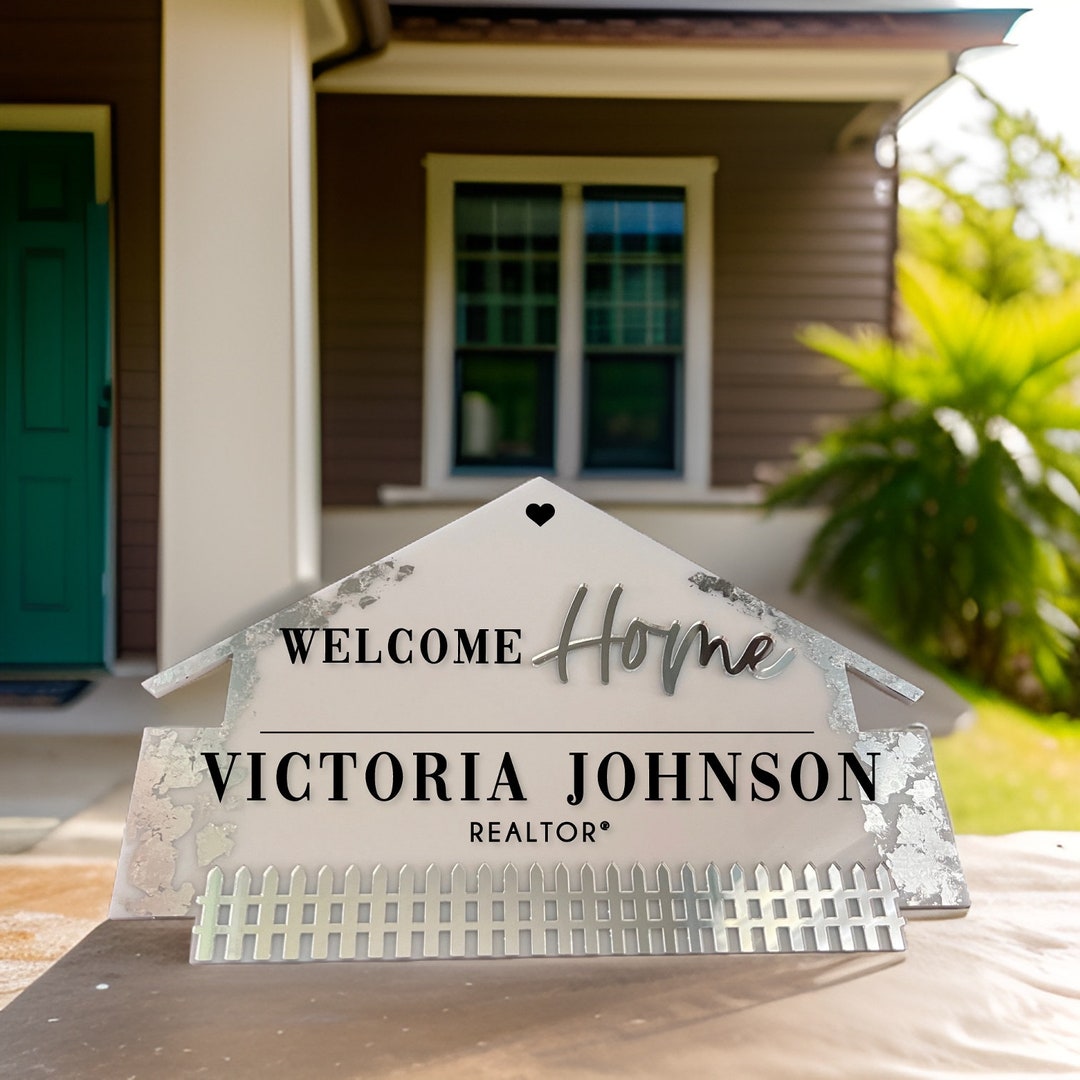 Welcome Home Closing Sign Acrylic Real Estate House Closing Sign With ...