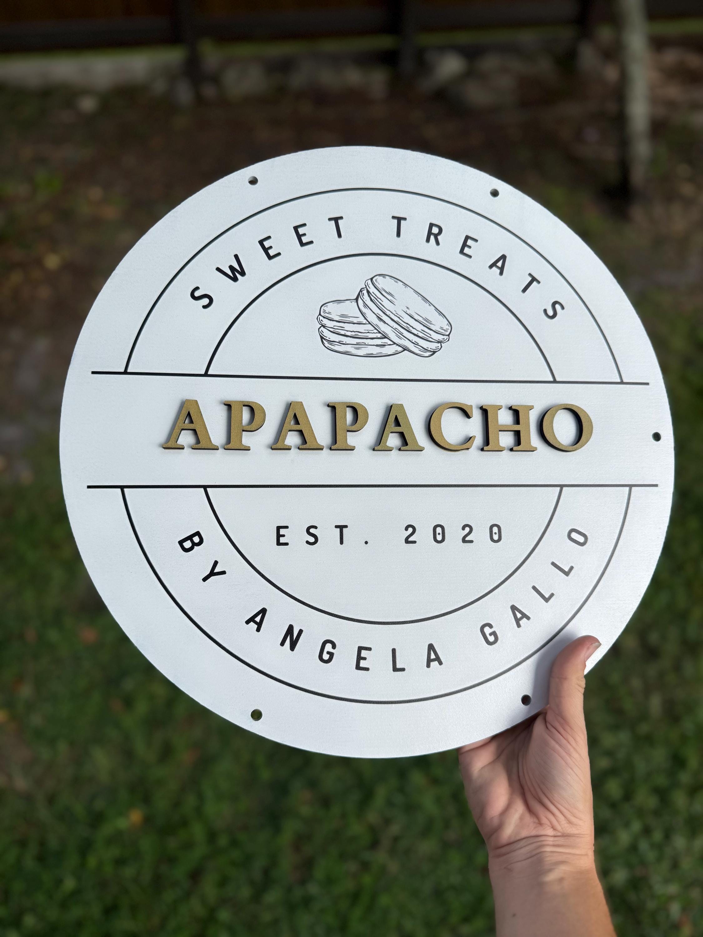 Custom Market Logo Sign | 12" or 16" Birch Wood | Optional Bracket ...