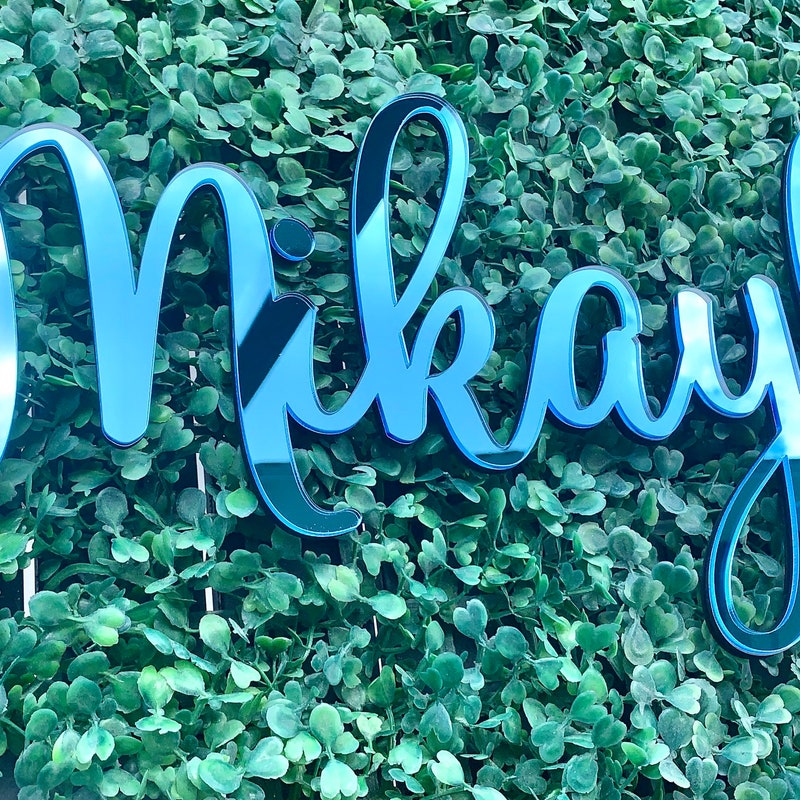 Baby Blue Acrylic Letters - Etsy