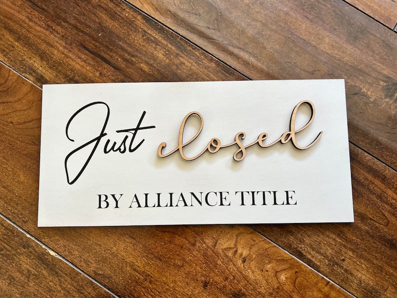 Real Estate Closing Sign Just Closed Real Estate Sign Real - Etsy