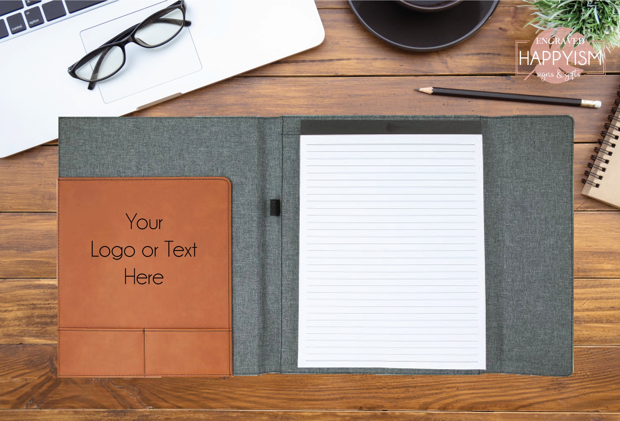 Custom engraved portfolio professional portfolio canvas and | Etsy