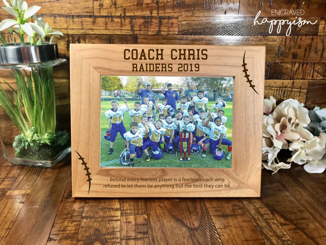 Football Coach Picture Frame, Engraved Coach Gift, Football Coach Gift ...
