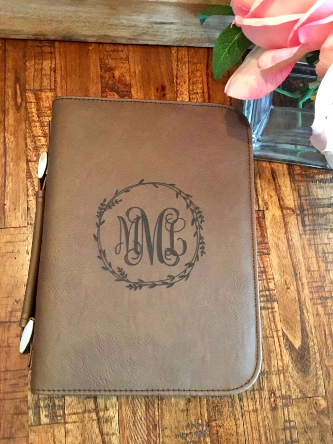 Personalized Leatherette Bible Case: Engraved Book Cover With Handle - Etsy