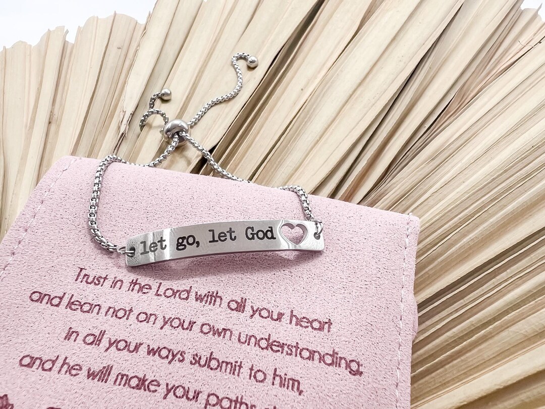 Personalized Bracelet, Christian Bracelet, Let Go, Let God Bracelet ...