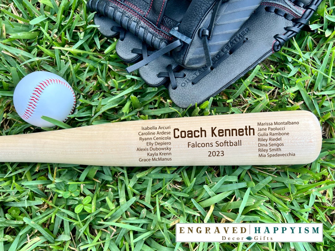 Engraved Maple Baseball Bat: Custom Coach Gift - Etsy
