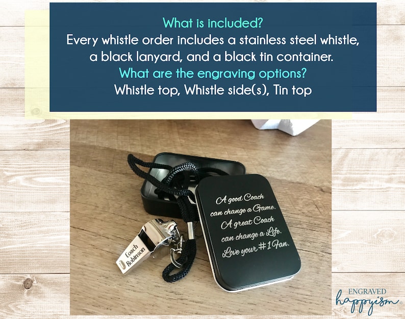 Engraved Whistle: Personalized Coach Gift With Gift Box for Wrestling ...
