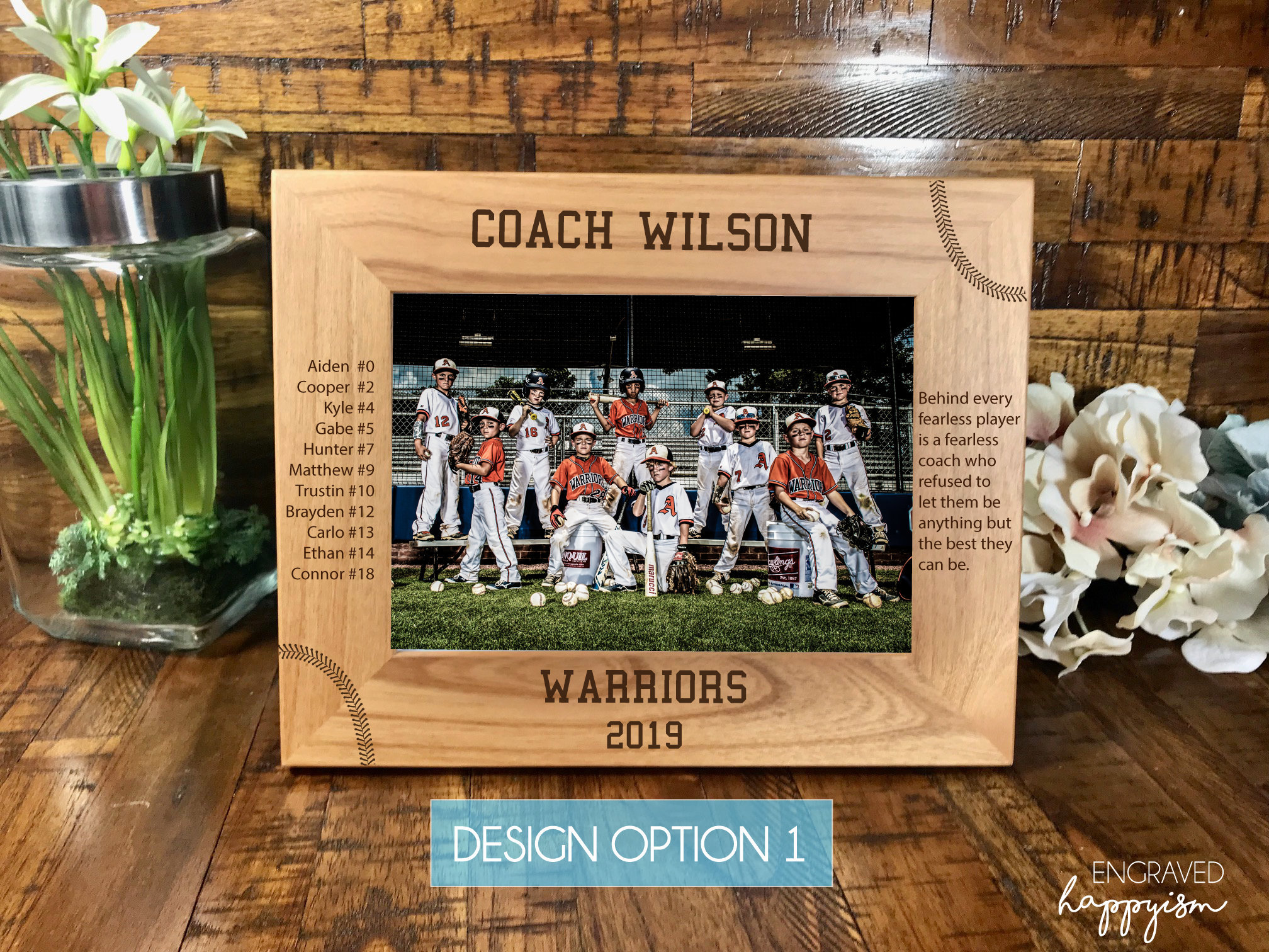 Baseball Coach Picture Frame Engraved Coach Gift Baseball - Etsy