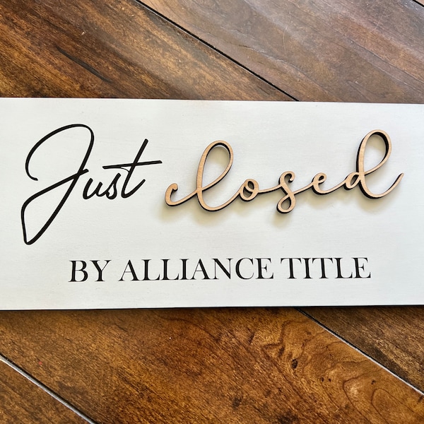 Just Closed Real Estate Signs - Etsy
