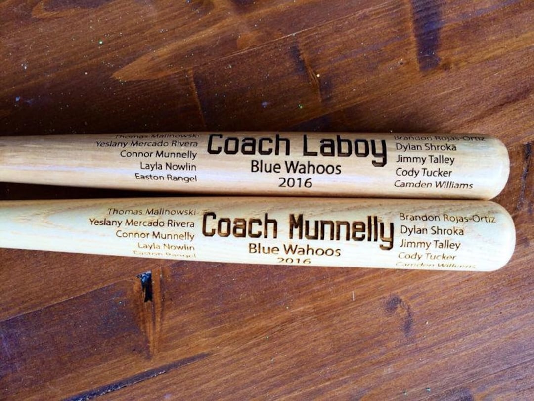 Engraved Miniature Baseball Coach Bat: Personalized Keepsake Gift - Etsy
