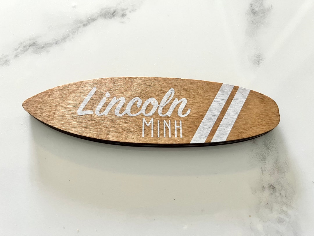 Wooden Surfboard Name Sign Personalized Surfboard Printed - Etsy