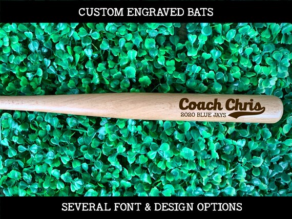 Engraved Miniature Coach Baseball Bat Coach's Baseball - Etsy