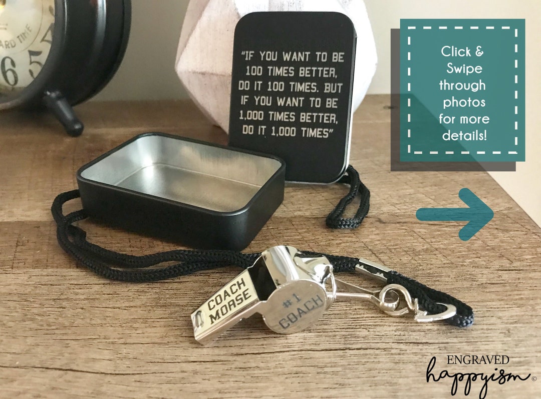 Engraved Whistle: Personalized Coach Gift With Gift Box - Etsy