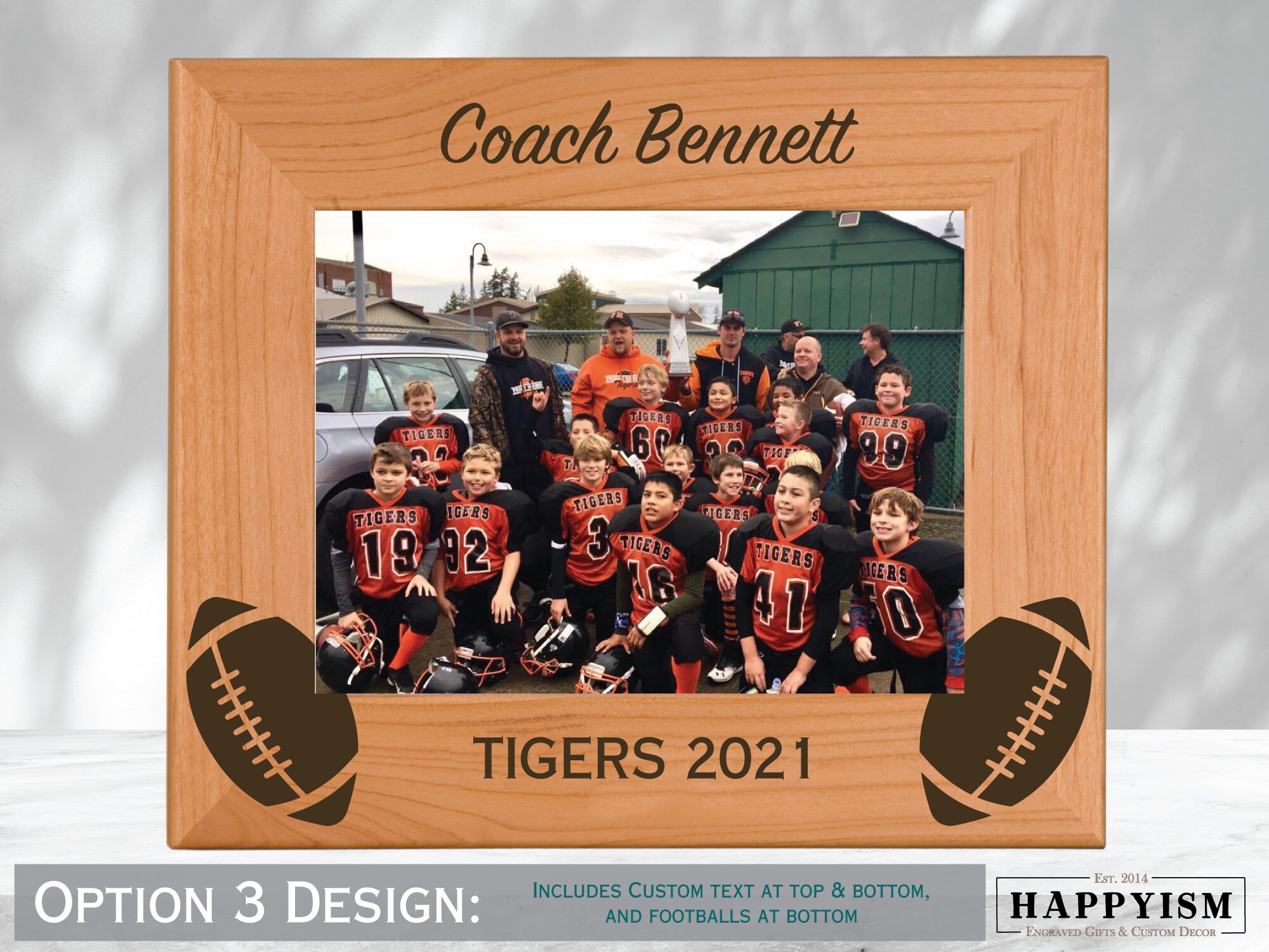 Football coach picture frame football coach gift football | Etsy