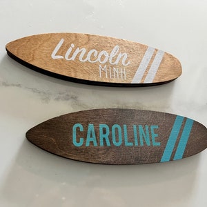 Wooden Surfboard Name Sign Personalized Surfboard Printed - Etsy