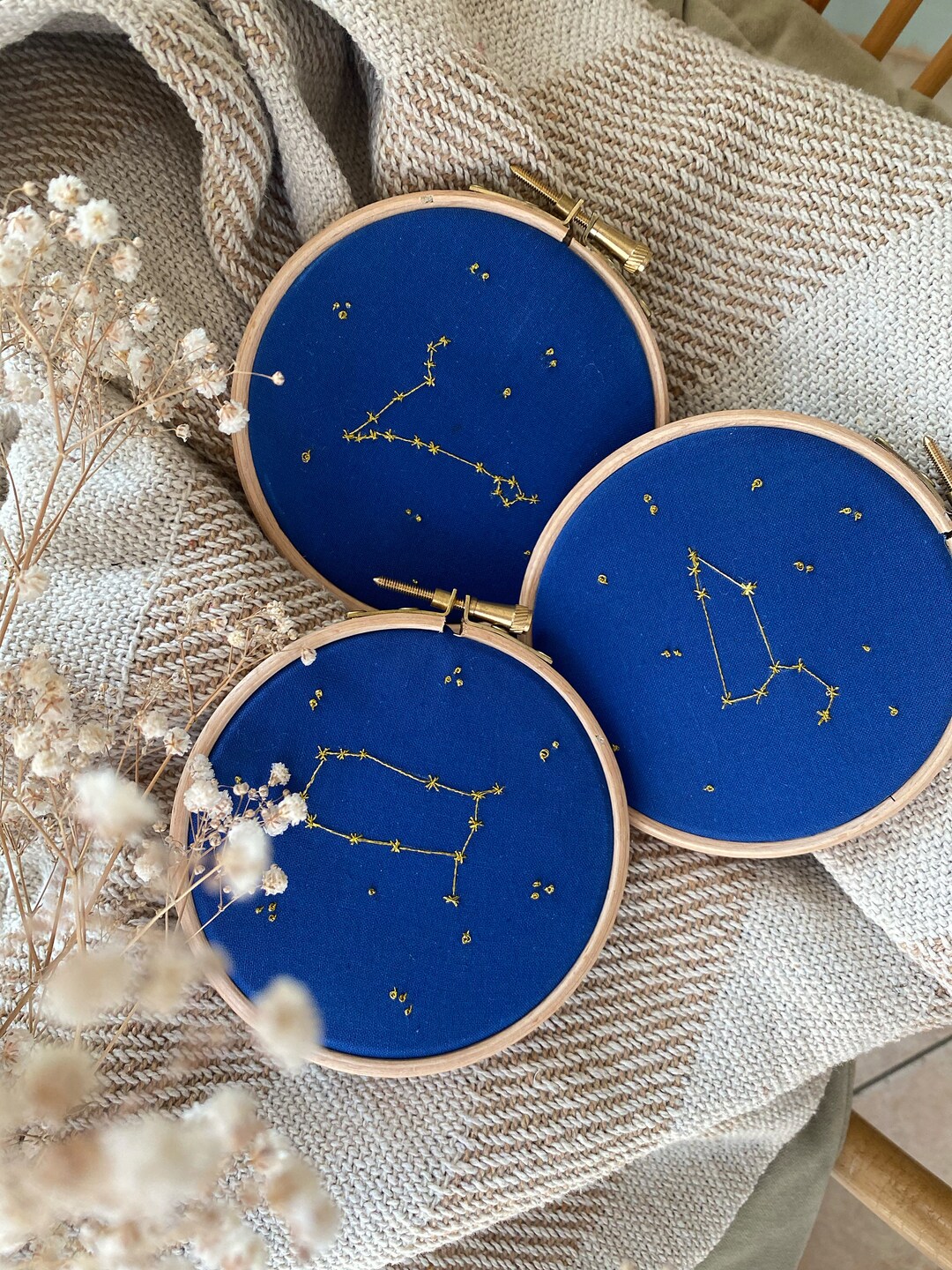 CONSTELLATION Embroidered Circle - Etsy