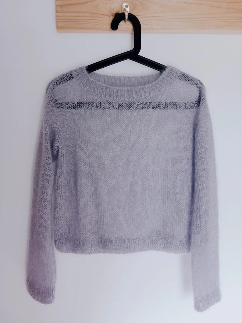 PDF Knitting Pattern Transparent Sweater, Weightless Mohair Sweater ...