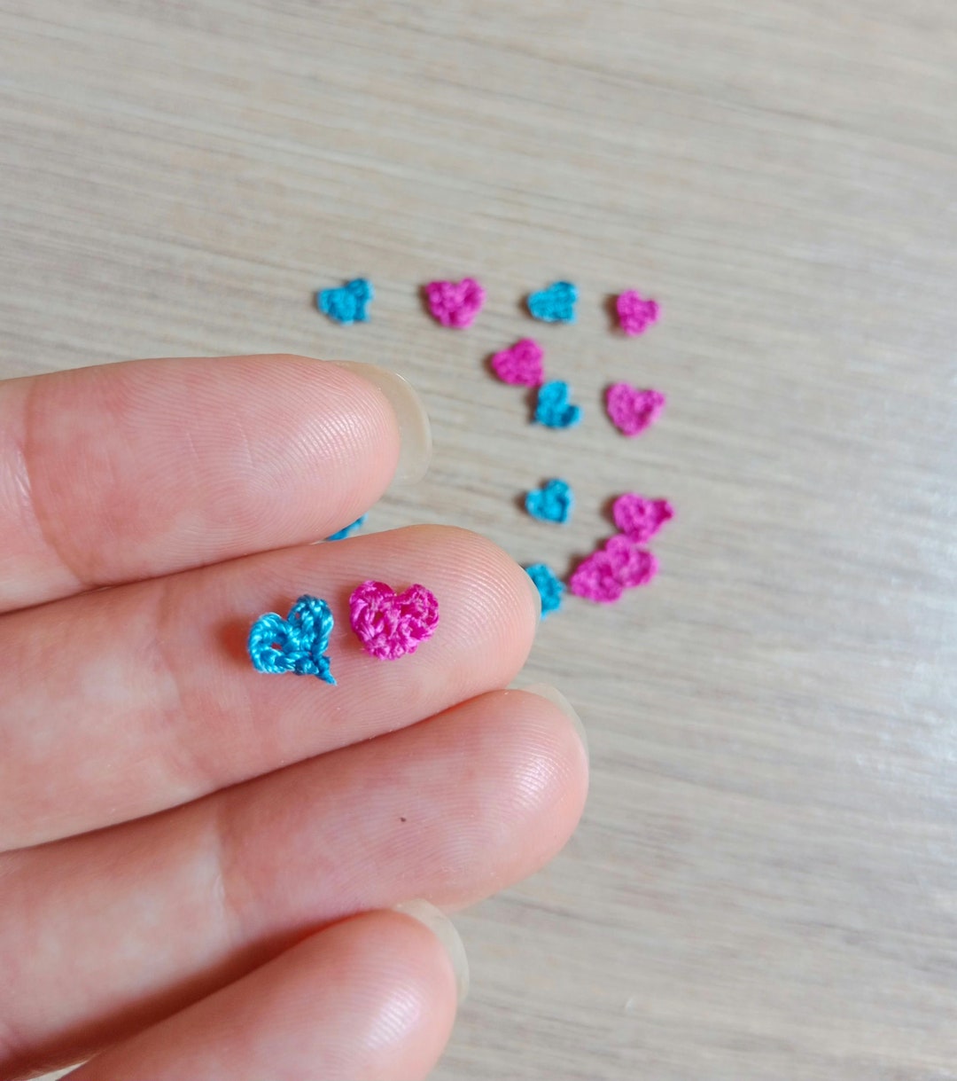 Set of 10 Tiny Crochet Hearts, Lace Crafts, Scrapbooking Embellishment ...