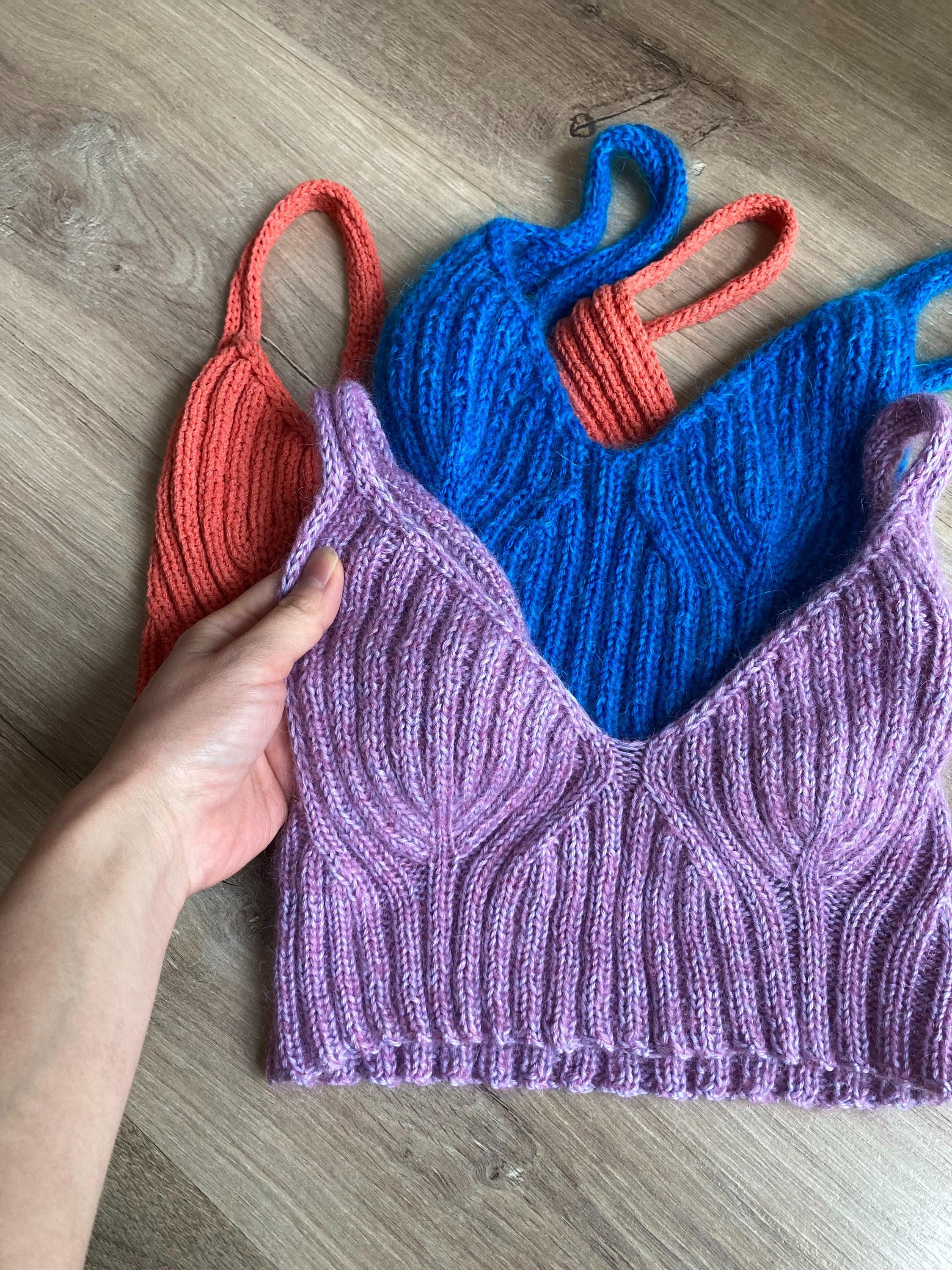 PDF Knitting Pattern Bralette Top, Knitted Bralette Top, Knitted Crop ...