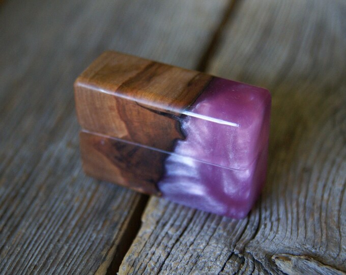 Wood Ring Box, Ring Box, Epoxy Resin Ring Box, Wedding Ring Box ...