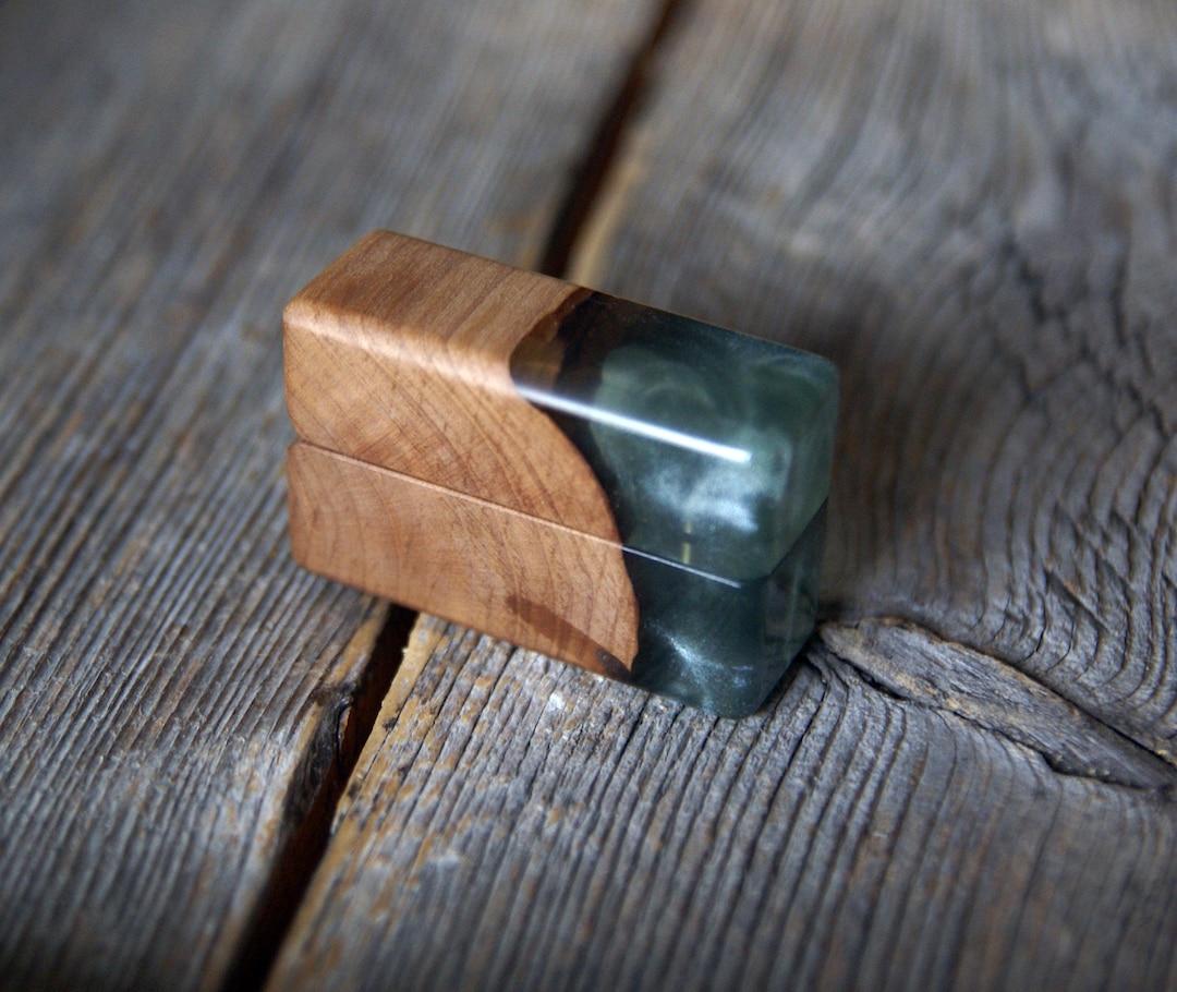 Epoxy Ring Box, Slim Ring Box, Wood Ring Box, Engagement Ring Box ...