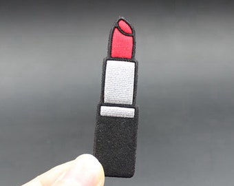 Lipstick Patch PVC Patch Iron on Patch DIY Patch Embroidered Patch Applique Embroidery 1.8x7cm ...