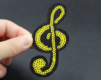Name on a Music Note Embroidery Designs, Patch Custom Made - Etsy