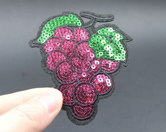 Grapes 3 Inch Glitter Sparkle Iron on Patch GL262 - Etsy