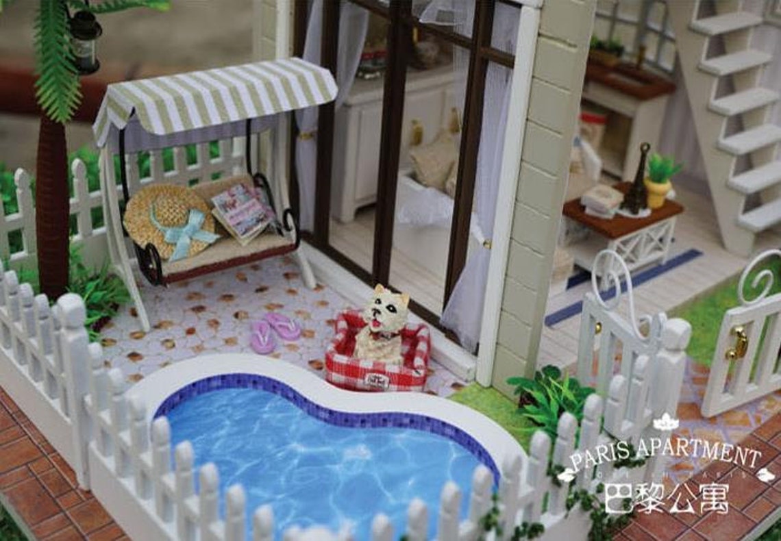Paris Apartment Dollhouse DIY Kit Miniature Dollhouse DIY | Etsy