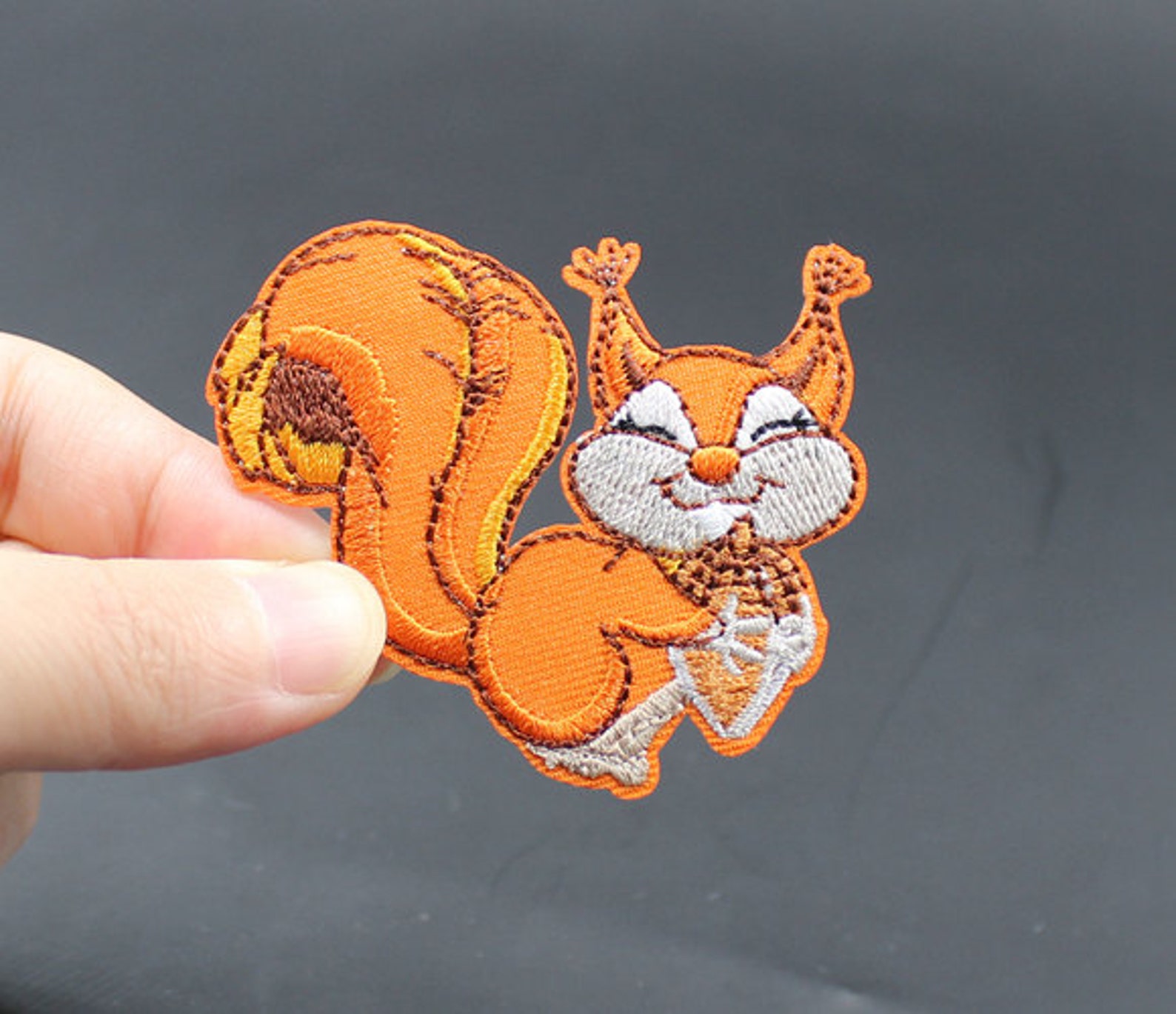 Squirrel Iron on Patch Embroidered Patch 5.8x5.2cm PH121 - Etsy