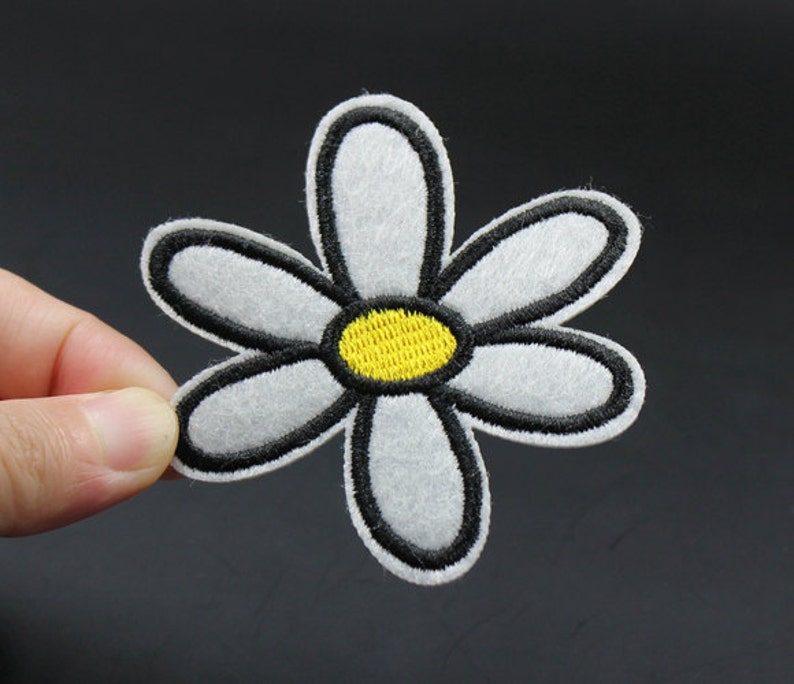 Flower Iron on Patch Embroidered Patch 7x6.8cm PH289 - Etsy