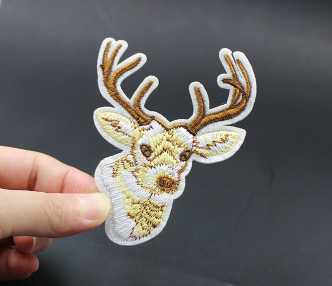 Deer Iron on Patch Embroidered Patch 7x8.8cm PH123 - Etsy